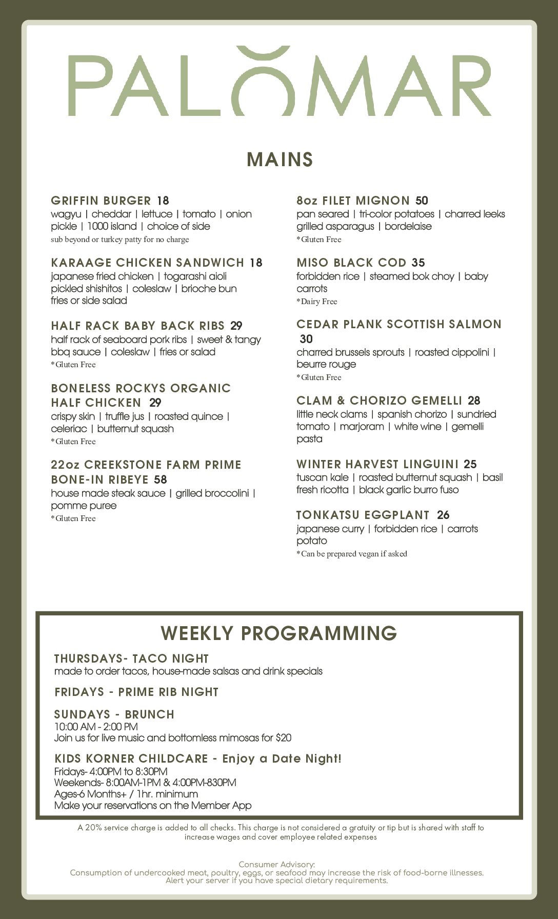 Food & Beverage - Griffin Club Los Angeles