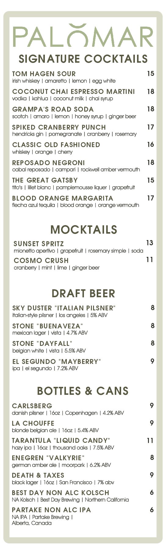 Food & Beverage - Griffin Club Los Angeles